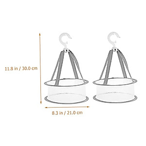 Alipis 2pcs Beauty Egg Drying Net White Makeup Silicone Makeup Sponge Foldable Laundry Rack Bra Hanging Basket Hanging Drying Basket Bath Sponges for Shower Socks Drying Rack Sock Fabric