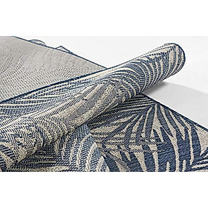 Momeni Riviera Transitional Indoor/Outdoor Area Rug, Blue, 2' X 3'