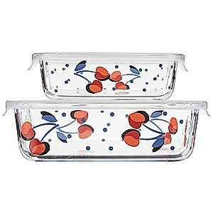Kate Spade 890833 Vintage Cherry Dot 4-Piece Rectangular Storage Set