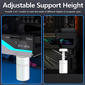 Oddtone Graphics Card GPU Support Bracket, Adjustable Height GPU Sag Bracket with Magnet & Non-Slip Sheet, GPU Brace for Prevent Universal Graphics Card Sag, S