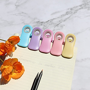 Hasanni Magnetic Clips - Food Clips, Chip Clips, Bag Clips for Food Storage with Air Tight Seal Grip for Bread Bags, Snack Bags and Food Bags (Pack of 10, Pastel Colors)