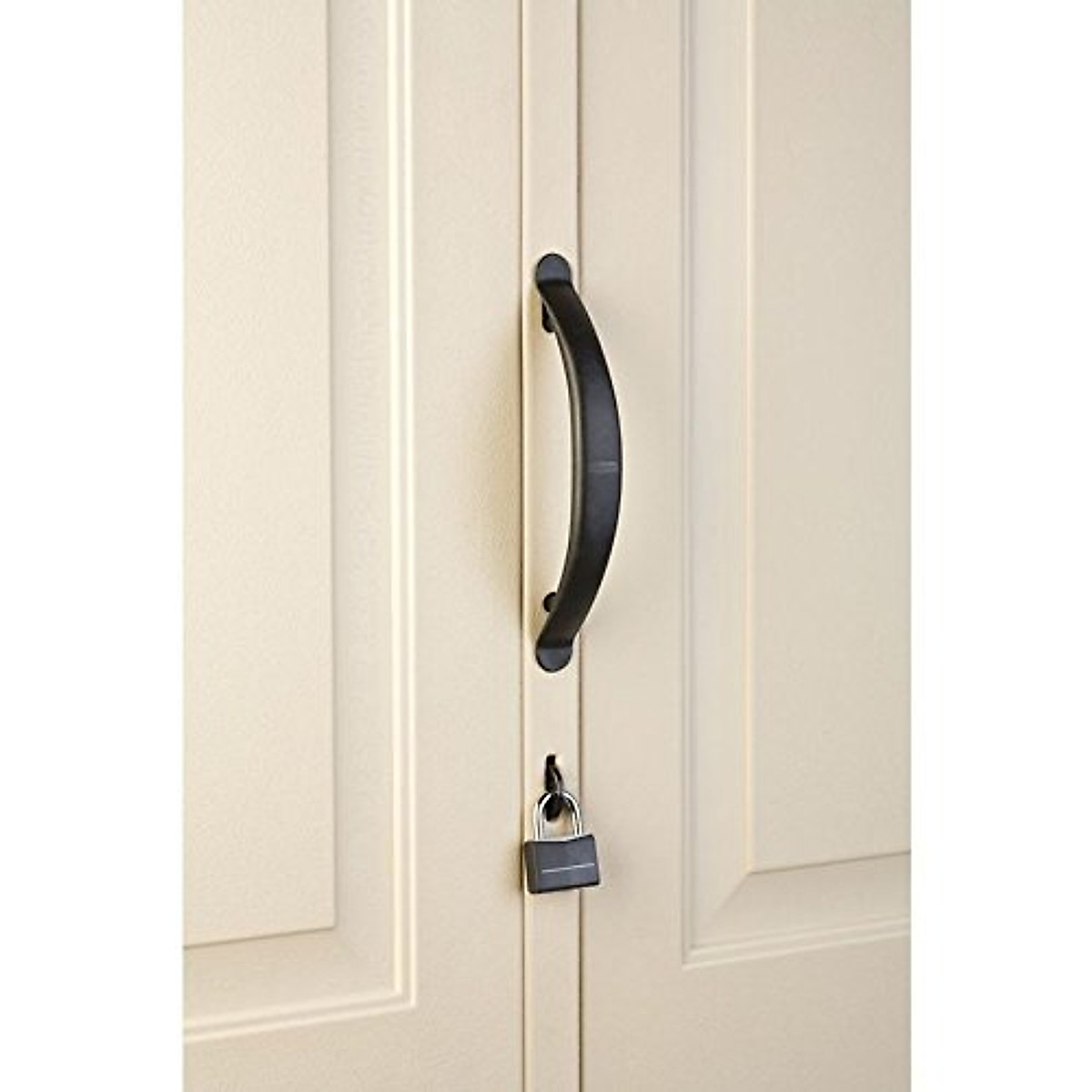 Rubbermaid Resin Weather Resistant Outdoor Storage Shed, 5 x 2 ft., Sandalwood/Onyx Roof, for Garden/Backyard/Home/Pool