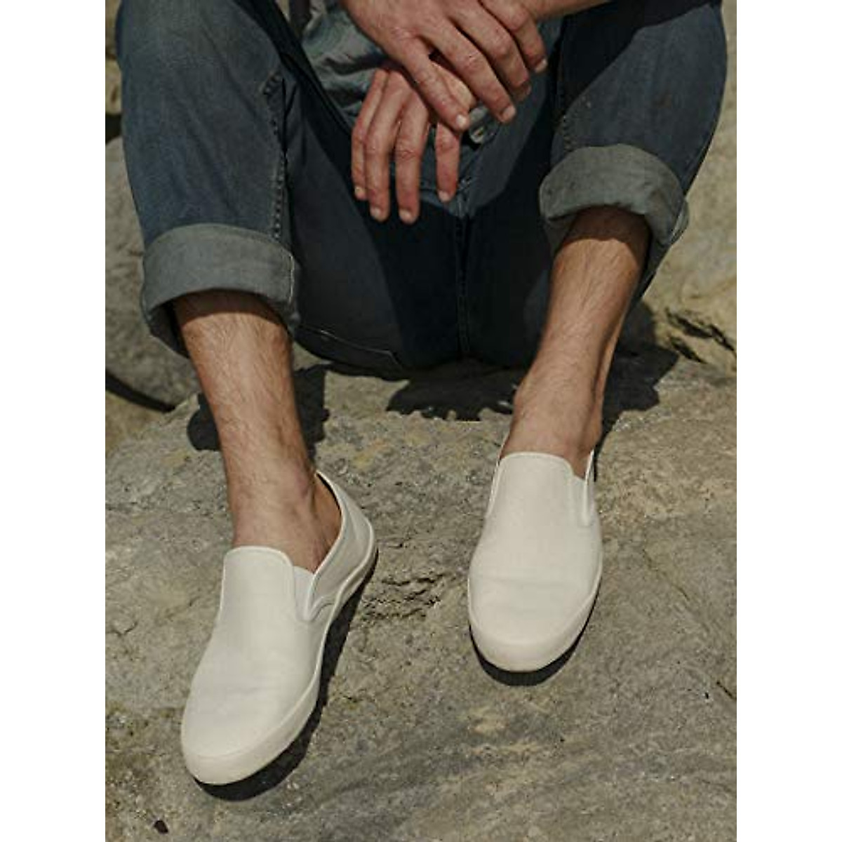 SEAVEES Men's Baja Slip On Classic Sneaker, Natural, 10
