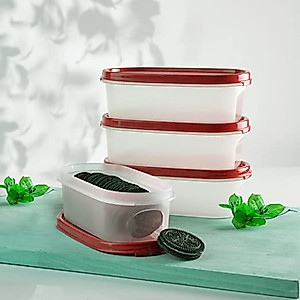 Tupperware. MM Oval #1 containers 500 ml set of 4 pc - Red (Tup)