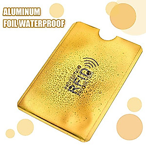 24 Pieces RFID Blocking Sleeves Identity Credit Card Sleeves Set, Including 18 Card Protector RFID Card Holders and 6 Anti Theft Passport Protectors for Women Men (Rich Style)