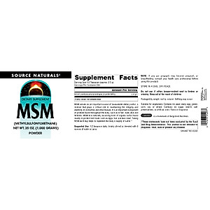 Source Naturals MSM (Methylsulfonylmethane) Net WT. 35 Ounce (1,000 GRAMS) - Powder
