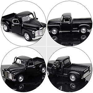 Toyvian Metal Classic Cars Model Die Cast Old Pickup Truck Figurine Alloy Vintage Collectible Toy Car Mini Car Photo Prop for Home Desk Cabinet Bookshelf Black