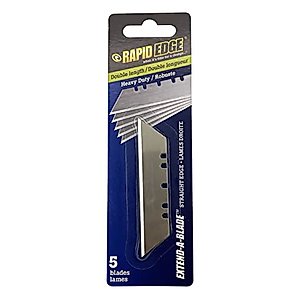 Rapid Tools RT00012 5 Pack Double Length Blades (For Extend a Blade Knife)