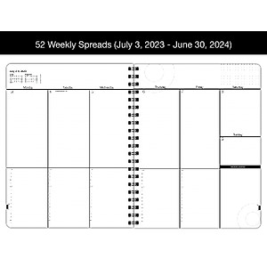 Dated Minimalist DayPlanner - 12 Monthly Calendar Overview, to-do Lists, Weekly and Daily Planning (8.5 by 11 inches), 2023-2024 Minimalist