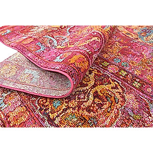 Unique Loom Baracoa Collection Area Rug - Rumba (8' 4" x 10' Rectangle, Red/ Brown)