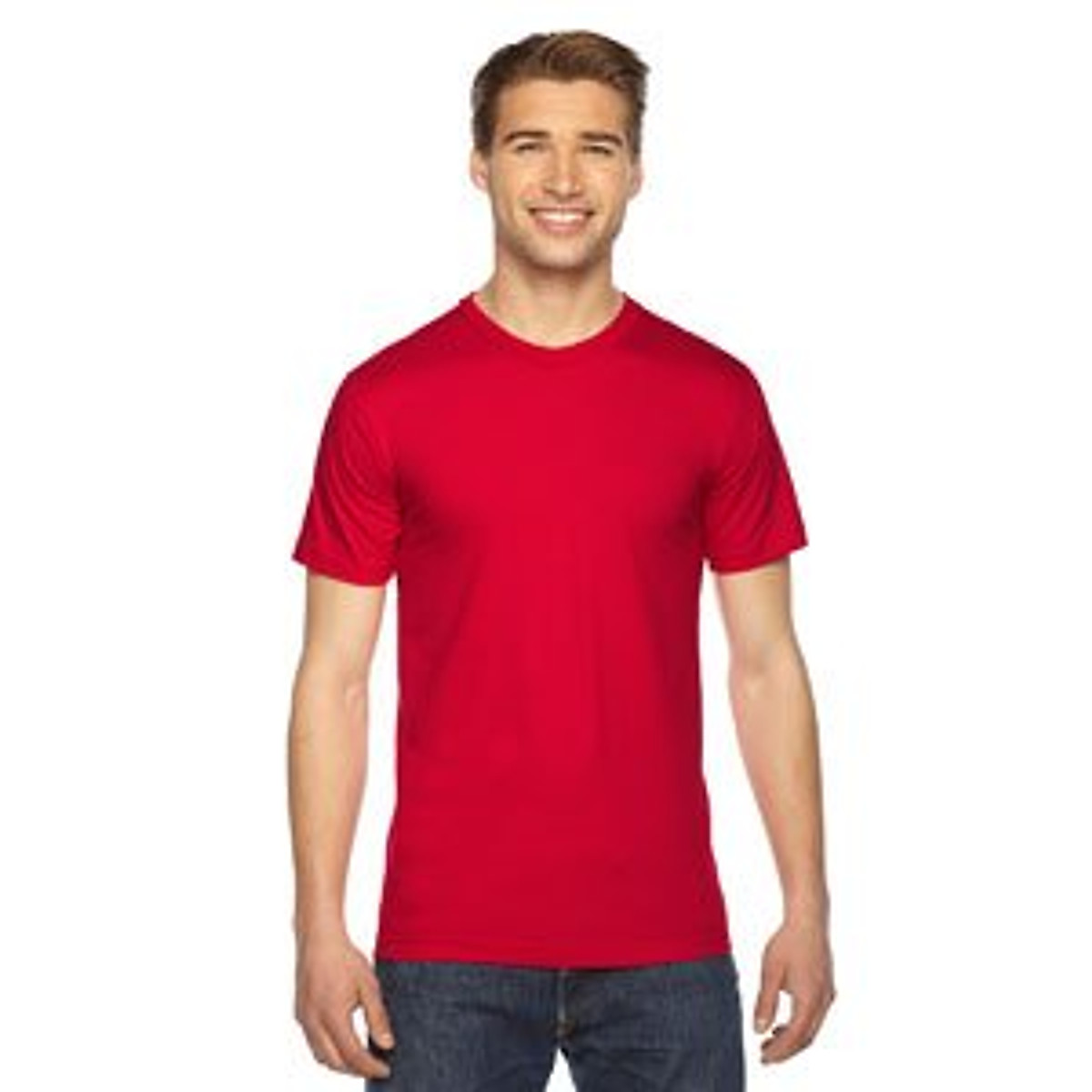 American Apparel Unisex Fine Jersey Short-Sleeve T-Shirt XS RED