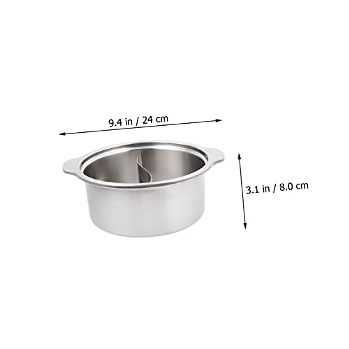 Happyyami 1pc Stainless Steel Skewer Pot Soup Pot with Lid Ramen Cooker Korean Pots for Cooking Hot Pot Shabu Shabu Hot Pot Divided Hot Pot Induction Thicken Pot Kitchen Gadget Small Pot