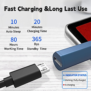 SSS·GRGB Stylus Pen for Microsoft Surface Pro9/8/X/7/6/5/4/3 Surface Go 3/2/1 Surface 3/Laptop/Studio/Book 4/3/2/1HP ASUS with 4096 Tilt Pressure Palm Rejection Magnetic Attachment Rechargeable,Blue