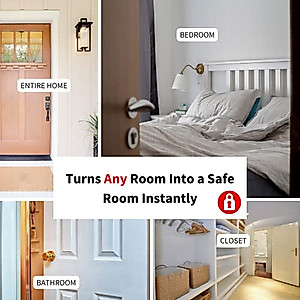 FlipLok High Security Door Lock - 10X Stronger Than a Deadbolt, Keypad Lock, Black, Keyless