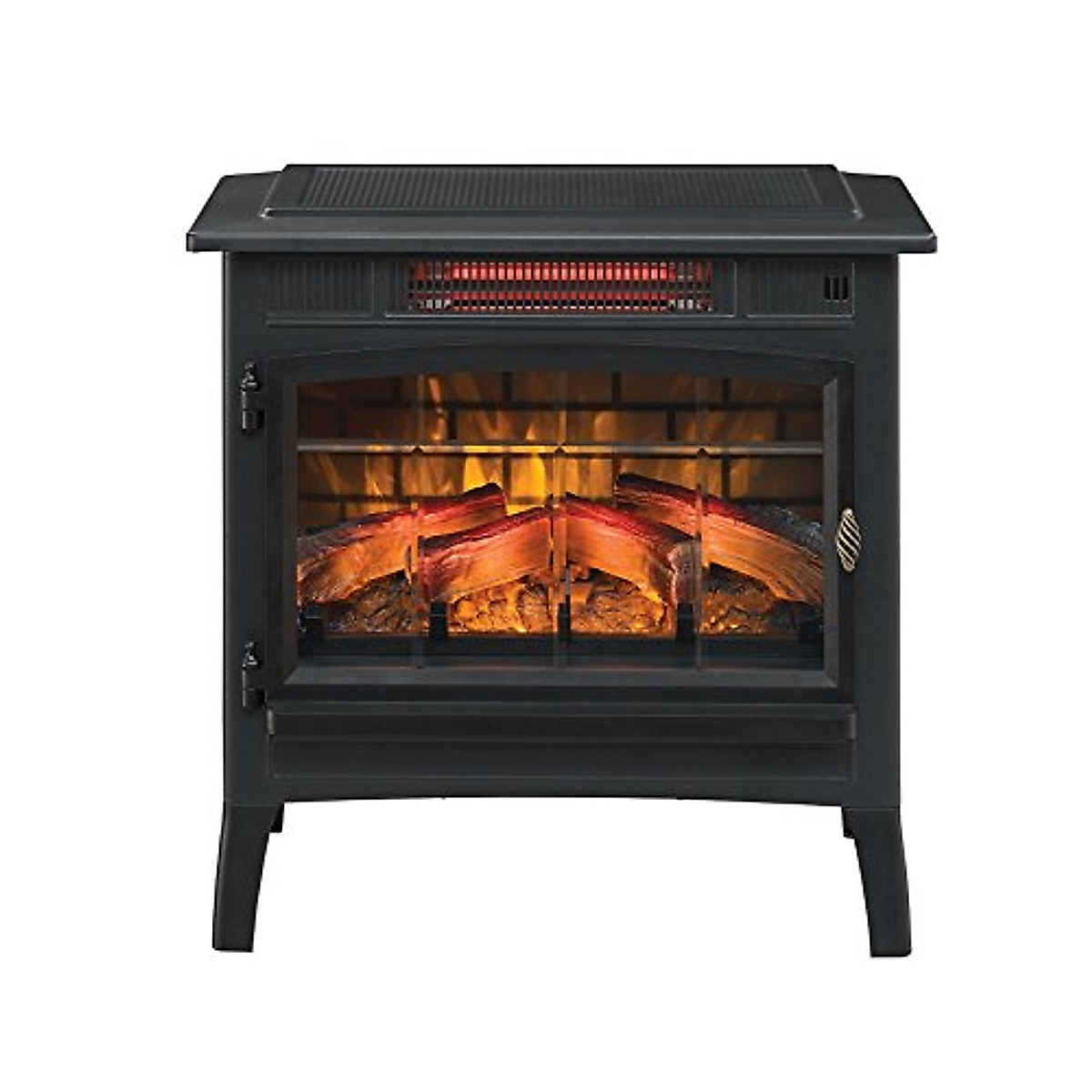 Duraflame Electric Infrared Quartz Fireplace Stove with 3D Flame Effect, Black