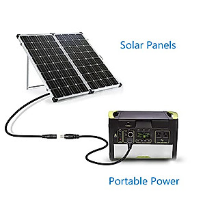 RIIEYOCA XT60 to DC 8mm Connector Adapter,XT60 Female to DC 7.9mm x 0.9mm Male 14AWG Power Cable,for Lipo Battery Pack Portable Power Station Solar Generator Portable Solar Panel(1M/3Ft)