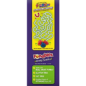 Funables Fruit Snacks, Mixed Berry Fruit Flavored Snacks, 0.8 ounce Pouches (Pack of 40)