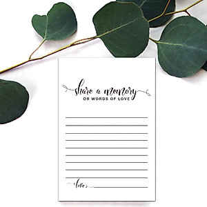Share a Memory Cards, Celebration of Life Decorations, Funeral Guest book, Memorial Guest Book for Weddings, Showers, Birthdays, Celebration of Life, Going Away, Graduation, Pack of 50, 4" x 6"