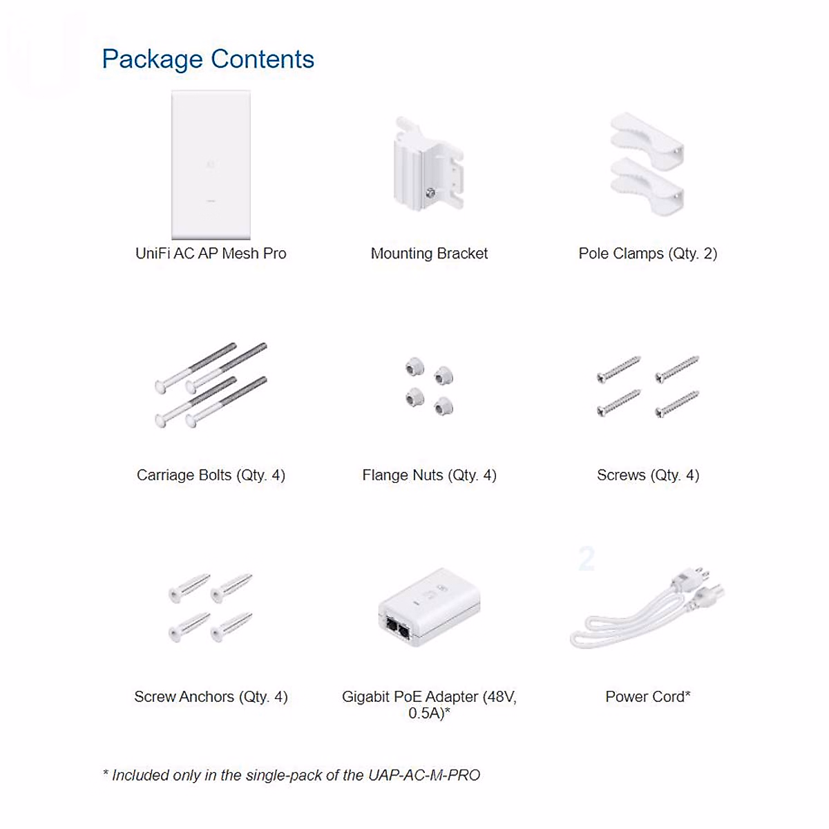 UniFi Mesh AC Pro UAP-AC-M-PRO-US 802.11AC 3x3 MIMO Outdoor Wi-Fi Access Point Wide-Area Dual-Band AP