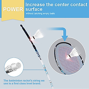 Professional Badminton Rackets Lightweight Badminton Racquets Set, Zalava Badminton Set 4 Pack,Carbon Fiber, 3 Shuttlecocks, 2 Protect Case, 4 Overgrip Included,for Beginners,Advanced Players