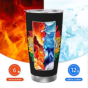 SDERDZSE Juneteenth Day Freedom 1865 Tumbler 20oz Coffee Cup Insulated Tumblers Stainless Steel Tumbler With Lid Coffee Travel Mug For Home Outdoor