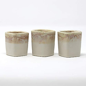 OUTPOST POTTEROUTPOST POTTERY Square Shot Glasses | 1.2-Ounce Porcelain Shot Glasses | Santa Fe | Set Of 3Y Square Shot Glasses | 1.2-Ounce Porcelain Shot Glasses | Santa Fe | Set Of 3
