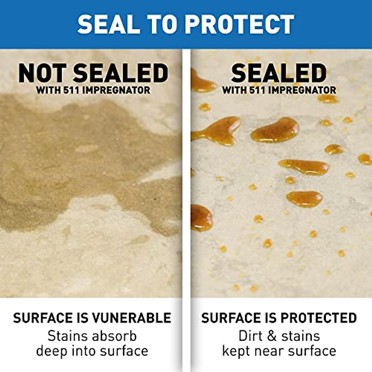 Miracle Sealants 511 PT SG Impregnator Sealer for Stone, Tile, Slate, Ceramic, Quartz 16 oz, 1 Pint