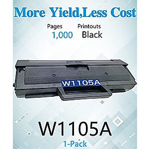 MM MUCH & MORE Compatible Toner Cartridge Replacement for HP 105A W1105A to use for Laser Pro MFP 137fnw 107a 107w 135a 135w Printers (1-Pack, Black)