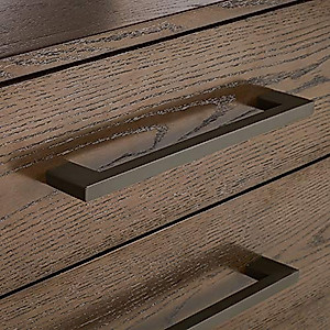 Safavieh Couture Collection Estelle Dark Walnut 6-Drawer Dresser, Ash Brown/Gunmetal