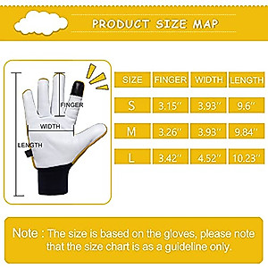 FEISHDEK Cactus Gloves Soft Deerskin Women Gardening Glove Thorn Proof for Cacti Handling (Medium - Short Sleeve, Yellow)
