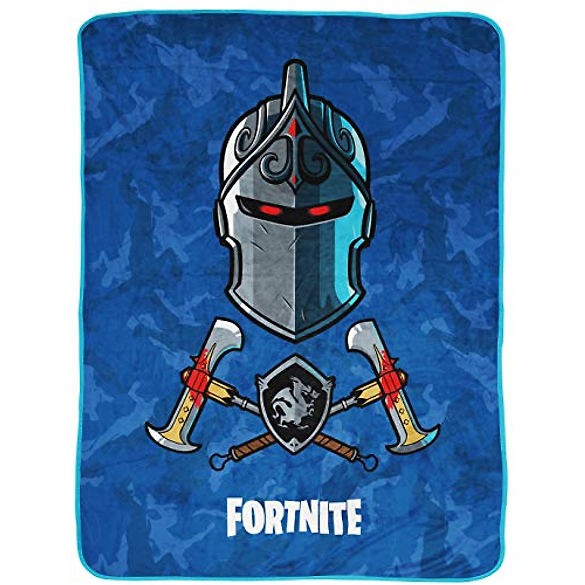 Jay Franco Black Knight Blue Camo Throw Blanket (Official Fortnite Product)