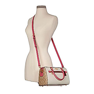 Coach Rowan Crossbody In Signature Leather Canvas (Confetti Mango)