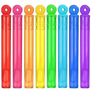 32-Piece 8 Colors Mini Bubble Wands Assortment Party Favors Toys for Kids Child, Christmas Celebration,Thanksgiving New Year, Themed Birthday,Wedding, Bath Time,Summer Outdoor Gifts for Girls Boys