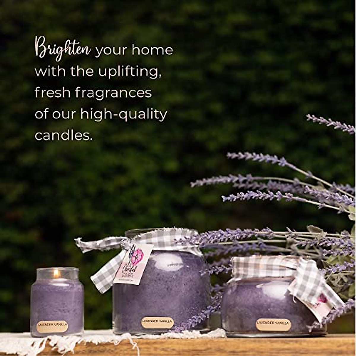 A Cheerful Giver — Lavender Vanilla - 34oz Papa Scented Candle Jar with Lid - Keepers of the Light - 155 Hours of Burn Time, Gift Candle, Violet