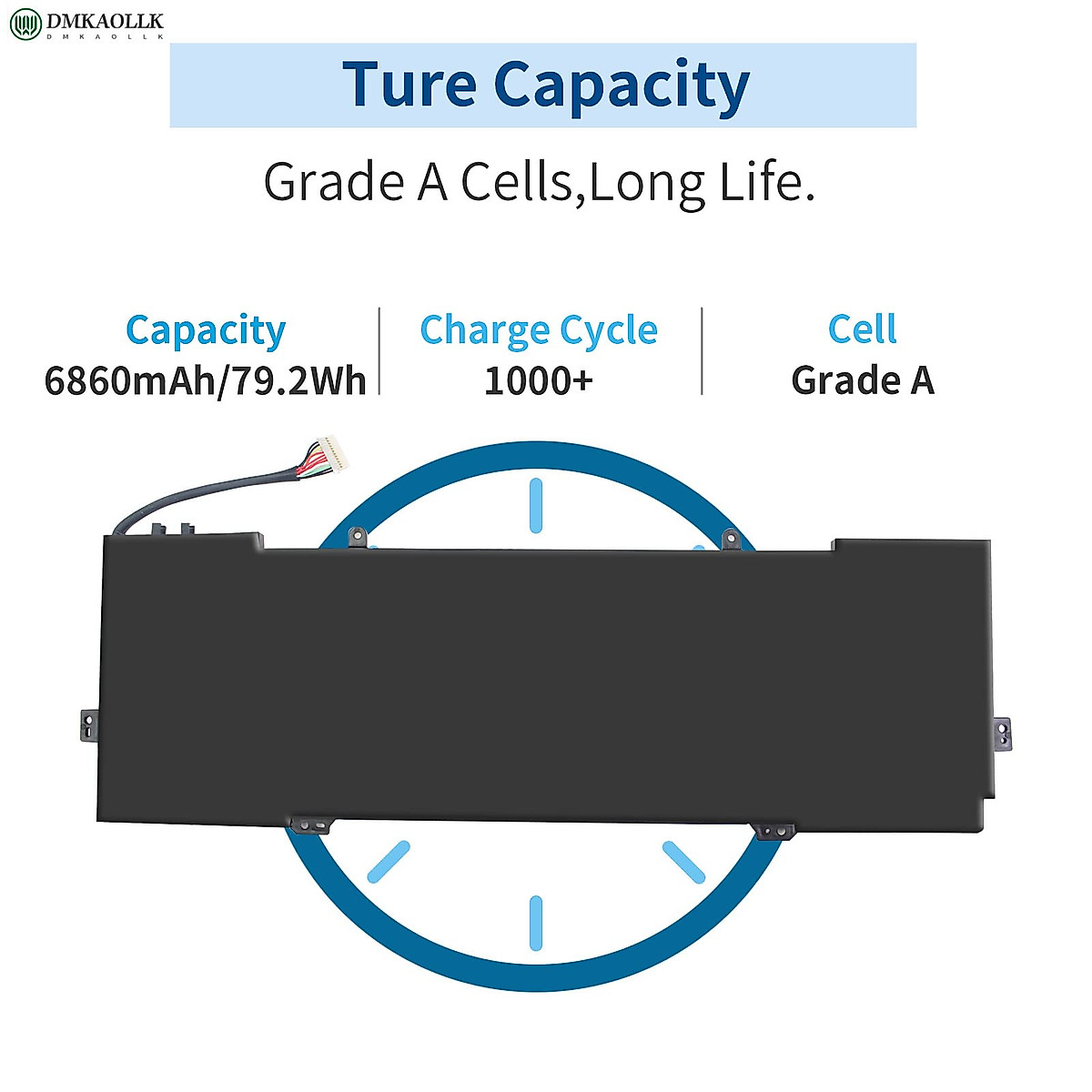 DMKAOLLK KB06XL Battery for HP Spectre X360 15 15-bl012dx 15-bl112dx 15-bl0xx 15-bl1xx 15-bl062nr 15-bl075nr 15-bl102no 15t-bl000 15t-bl100 Series 902499-856 902499-855 902401-2C1 11.55V 77.92Wh