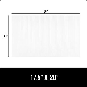 Gorilla Grip Ribbed Drawer and Shelf Liner for Cabinet, Non Adhesive Waterproof Protection for Kitchen, Strong Grip, BPA Free Plastic Liners for Cabinets, Bathroom Cupboard Drawers, 17.5x20, Clear