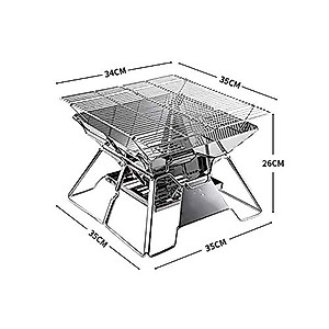n/a Mini Portable Folding Carbon Grill Outdoor Charcoal Household Grill Stainless Steel Small Grill