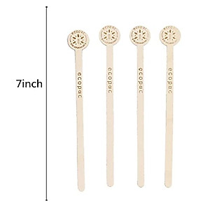 Wooden Coffee Stirrer Sticks Disposable Environmentally Friendly Biodegradable Cafe Grade Beverage Stir Sticks for 7 InchCoffee Milk Cocktail Tea (100PCS)