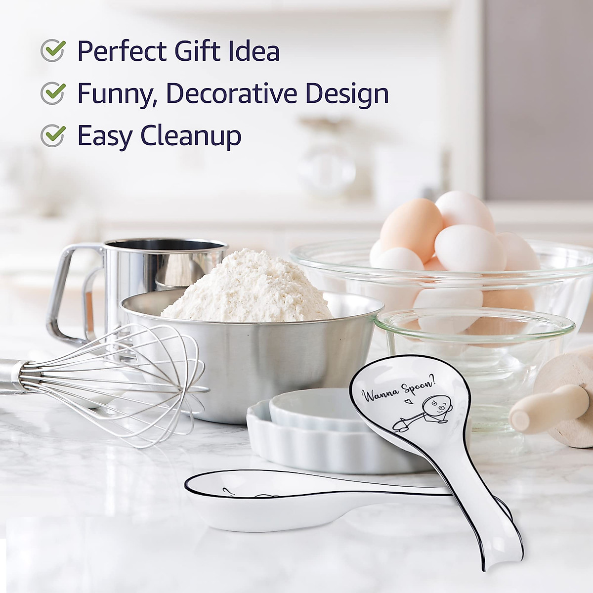 Spoon Rest for Stove Top - Coffee Spoon Holder, Stove Cooking Spoon Holder, Coffee Spoon Rest, Ceramic Funny Spoon Rest, Cute Spoon Rest, Cool and Funny Housewarming Gifts, Kitchen Spoon Rest