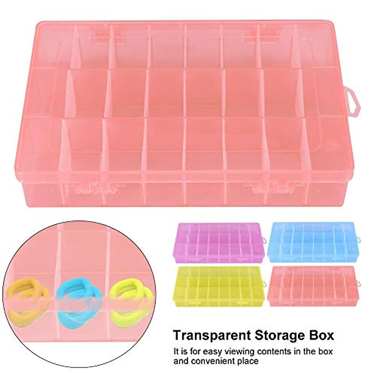 Jewelry Storage Box Jewelry Plastic Storage Box Plastic Storage Box Plastic Storage Storage Case for Beads Rings Earrings[4pcs]