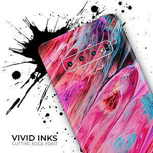 DesignSkinz Liquid Abstract Paint V67 Protective Vinyl Decal Wrap Skin Cover Compatible with The Samsung Galaxy S20 (Screen Trim & Back Glass Skin)