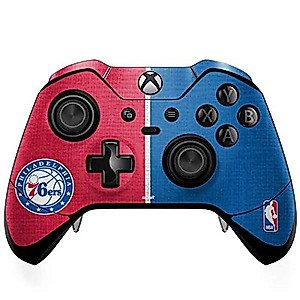 Skinit Decal Gaming Skin Compatible with Xbox One Elite Controller - Officially Licensed NBA Philadelphia 76ers Canvas Split Design