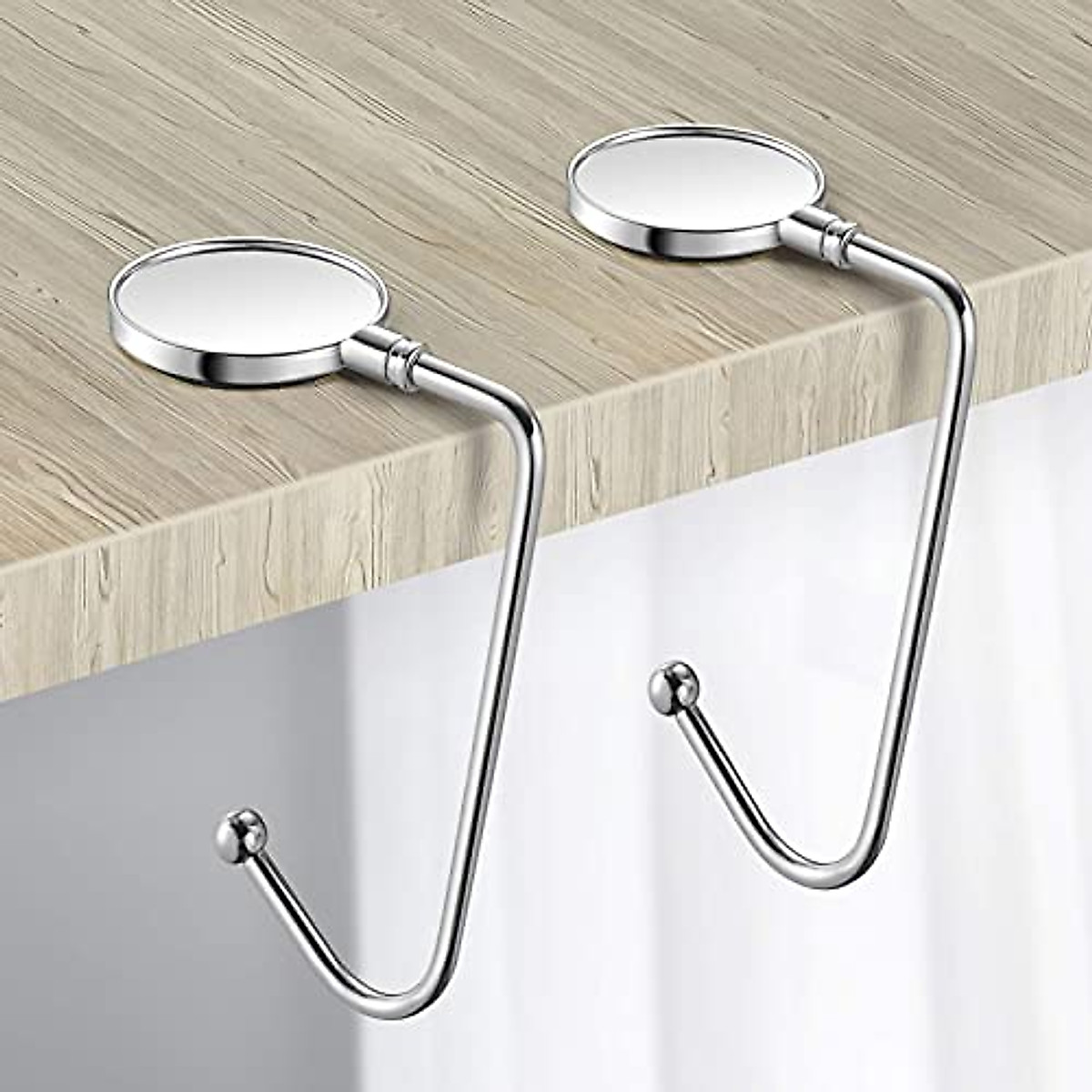 WINOMO 6pcs Purse Clip for Table Zinc Alloy Decorative Handbag Table Hook Holder Bag Hanger Under Counter Handbags Hook for Tabletop Desk Fireplace Bar Restaurant