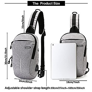 AmHoo Sling Backpack Anti Theft Waterproof Crossbody Bag Fashion Daypack Blue