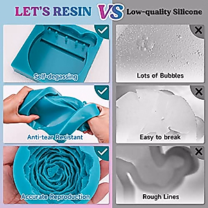 LET'S RESIN Super Elastic Silicone Mold Making Kit 10A,70.5oz Teal Color Mold Making Liquid Silicone Rubber, Ideal for Casting Resin Molds/Silicone Molds/Candle Molds (2KG)