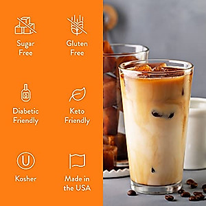 Jordan's Skinny Syrups Sugar Free Coffee Syrup, Caramel Flavor Drink Mix, Zero Calorie Flavoring for Chai Latte, Protein Shake, Food, Gluten Free, Keto Friendly, 25.4 Fl Oz, 1 Pack