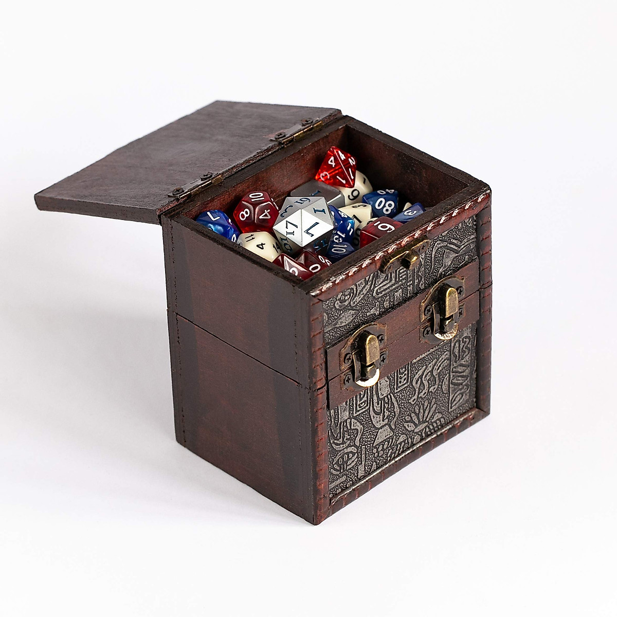 KakapopoTCG Elven Vault (Ancient Egypt) Wood Deck and Counter Box Protector Sleeve Storage Trading Cards TCG MTG Magic FaB YGO EDH Commander Box FaB TCG PTCG Dice Box DnD Spell Box