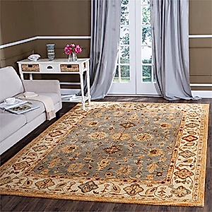 SAFAVIEH Antiquity Collection 3' x 5' Blue/Ivory AT847A Handmade Traditional Oriental Premium Wool Area Rug