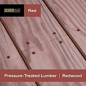 Deck Plus 48429 Wood Screws #10 x 2-1/2", Red, 1lb Box