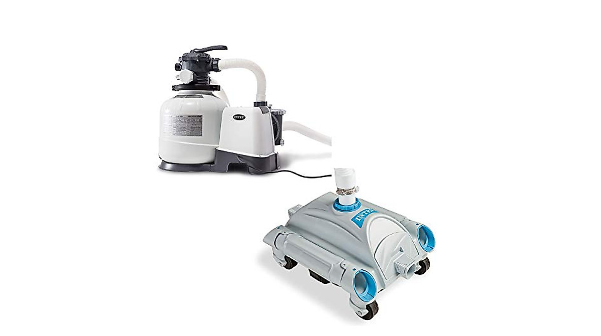 Intex 2800 GPH Sand Filter Pump & Auto Pool Vacuum System